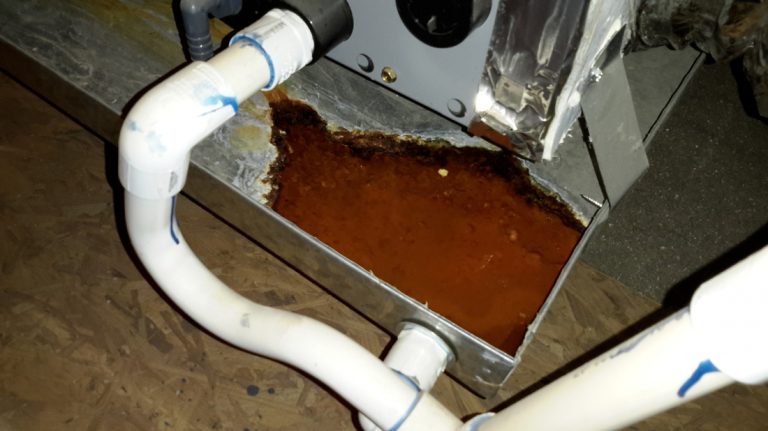 The air handler is leaking into the backup drip pan. If left untreated ...